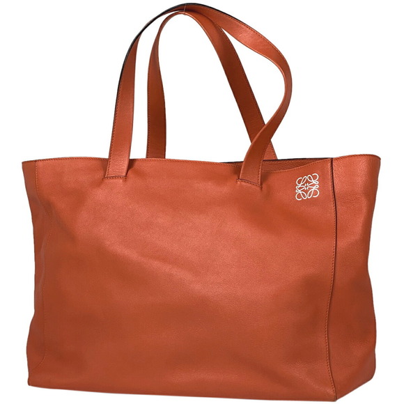 Loewe | Bags | Loewe East West Shopper Tote Bag Anagram Leather Orange | Poshmark